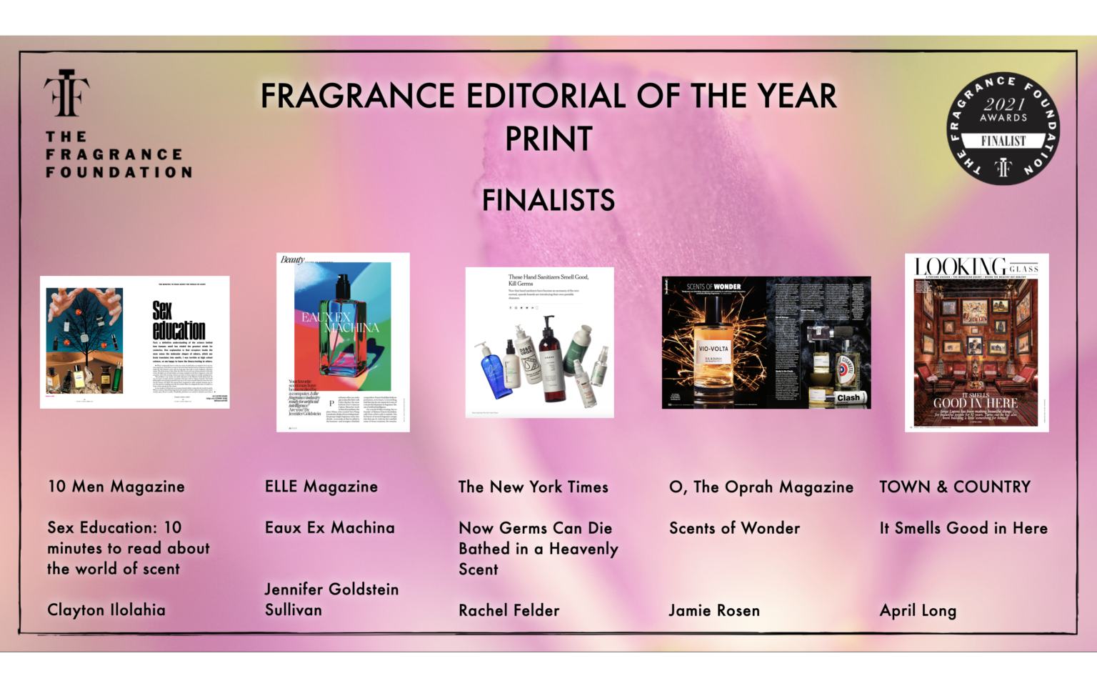 THE 2021 AWARDS FINALISTS’ WEBINAR – APRIL 14th — The Fragrance Foundation
